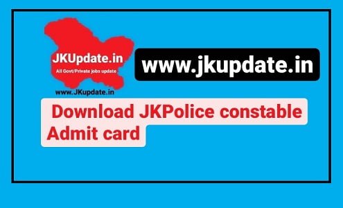 JK Police Border Battalion Written Admit Card - JKUpdate.in