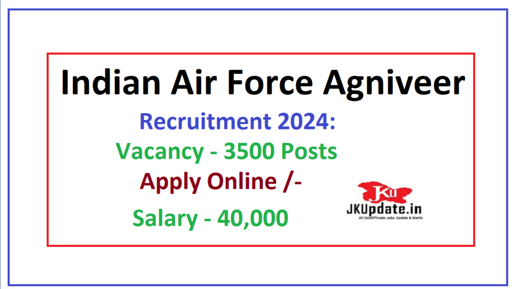 Indian Air Force Agniveer Recruitment 2024: Direct link to apply - JKUpdate.in