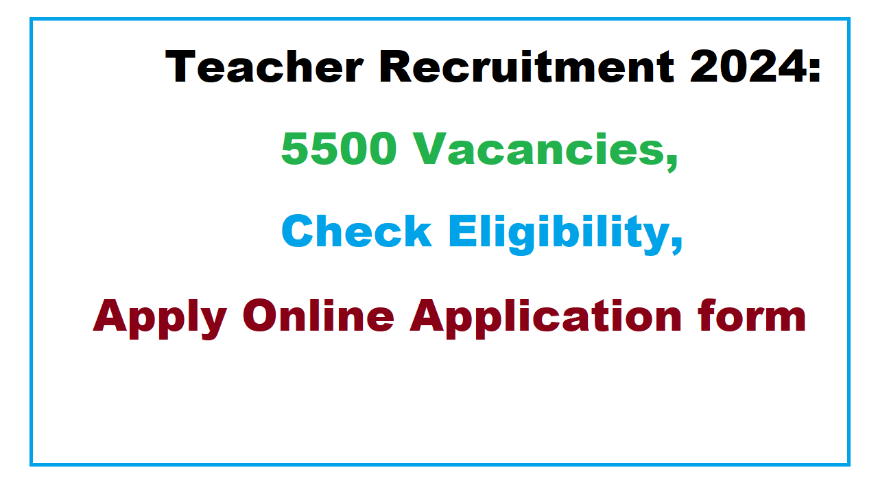 Teacher Recruitment 2024: Apply Online - JKUpdate.in