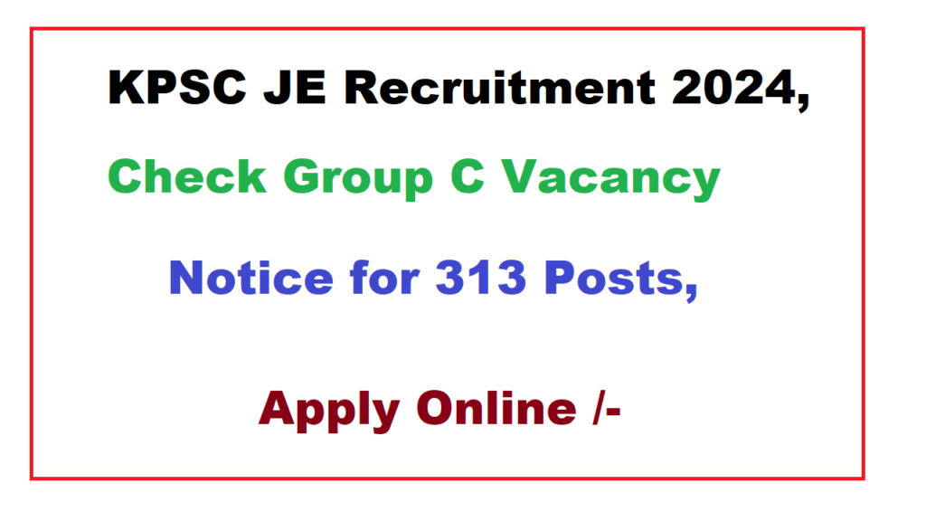 KPSC JE Recruitment 2024: Eligibility Qualification Apply Online - JKUpdate.in