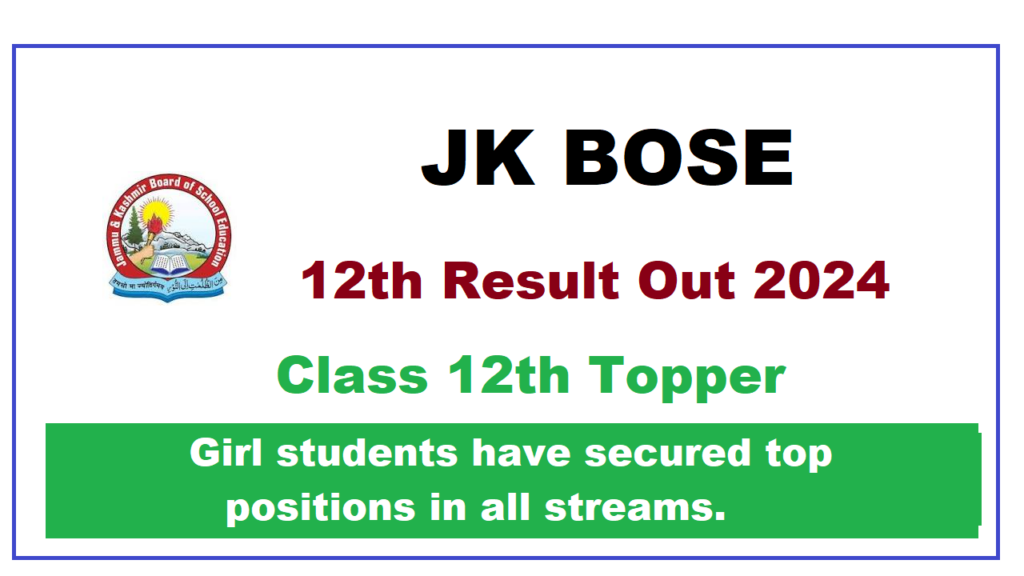 JKBOSE 12th Class Topper 2024 - JKUpdate.in